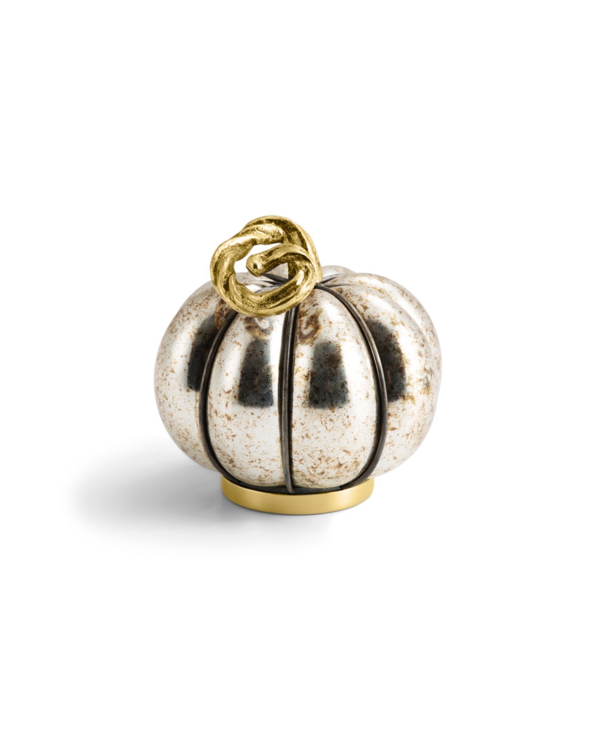 Click here for Small Glass Pumpkin Figurine - Metallic prices