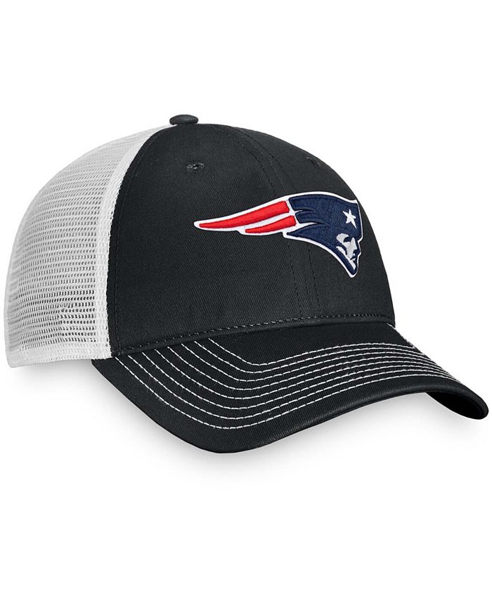 Fanatics Men's Black, White New England Patriots Fundamental Trucker ...
