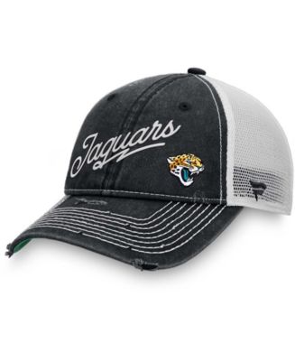 Men's Black, White Jacksonville Jaguars Sport Resort Meshback Trucker ...