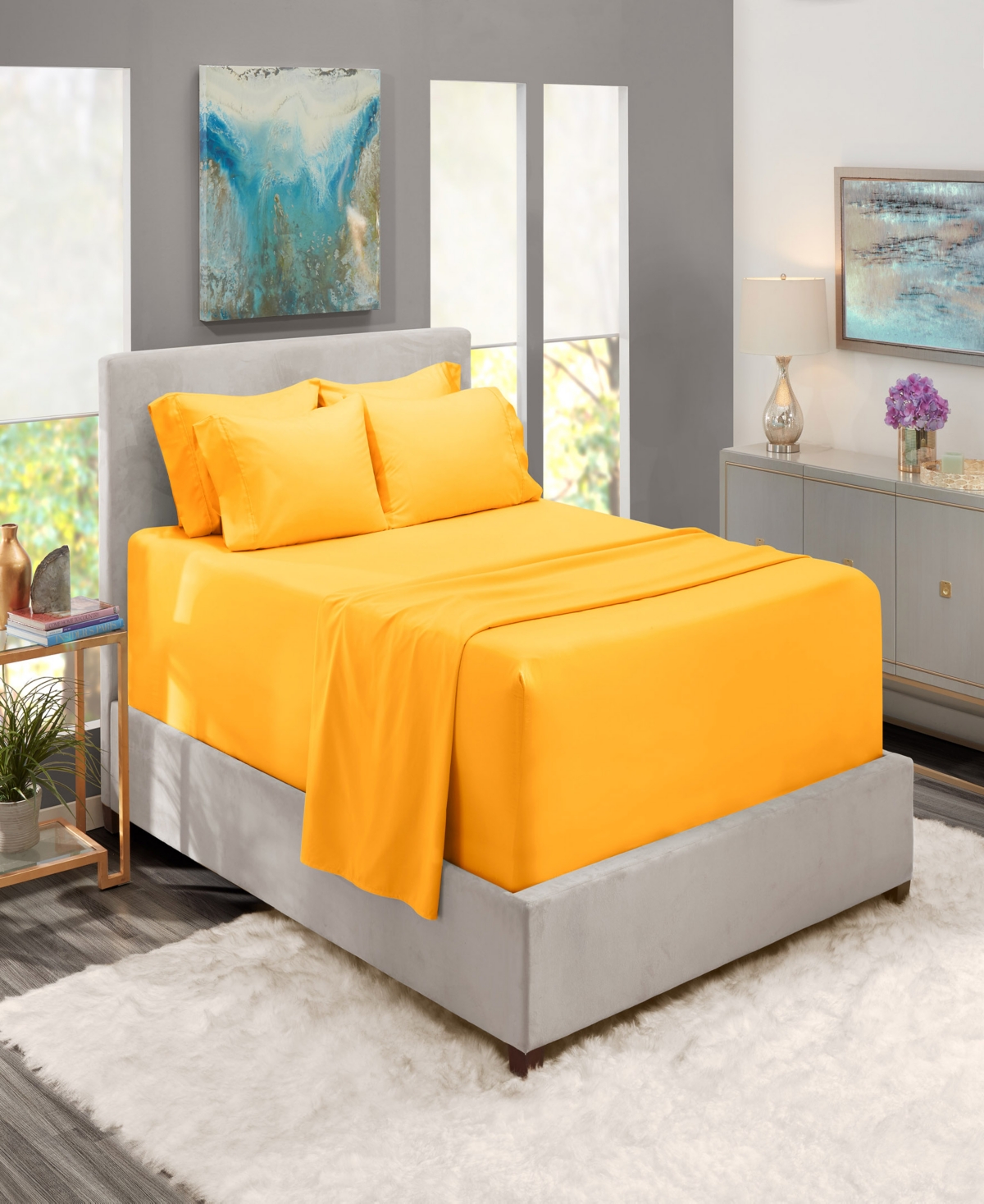 Click here for Nestl Extra Deep Pocket 4-Pc. Sheet Set  Twin - Ye... prices