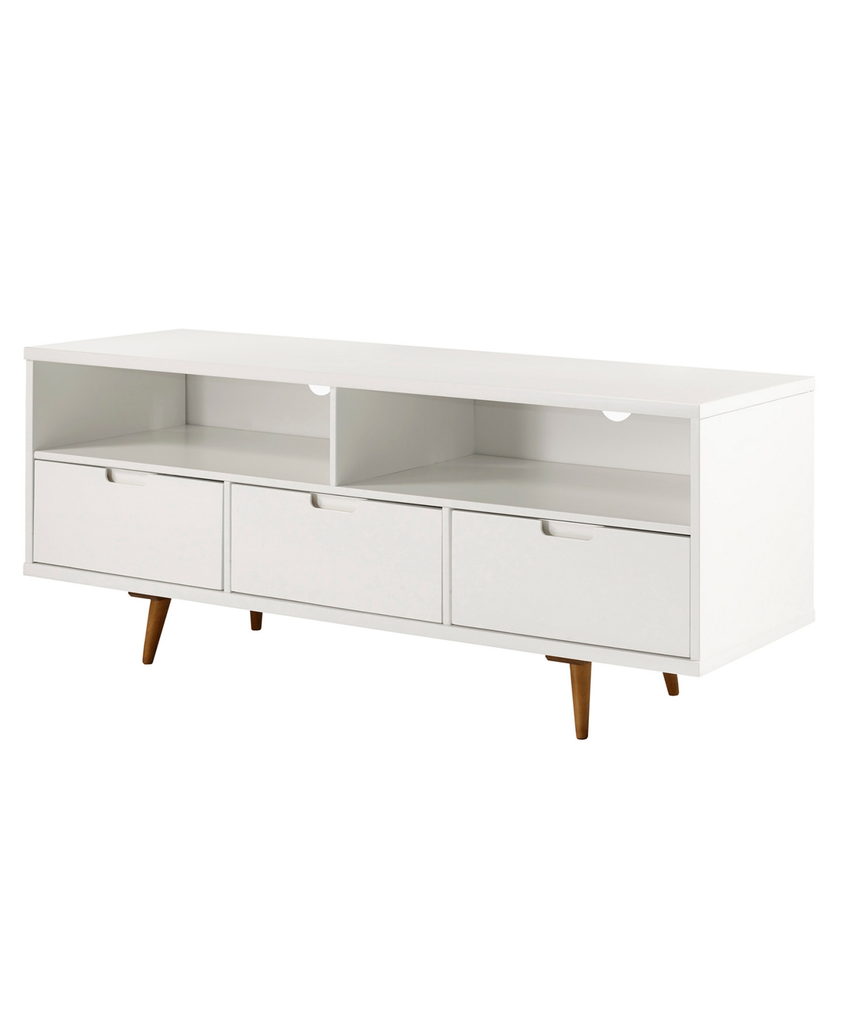 Click here for 58 3 Drawer Solid Wood Tv Stand - White prices
