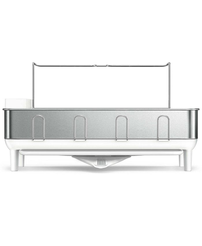 simplehuman Kitchen Dish Drying Rack with Swivel Spout, Fingerprint ...