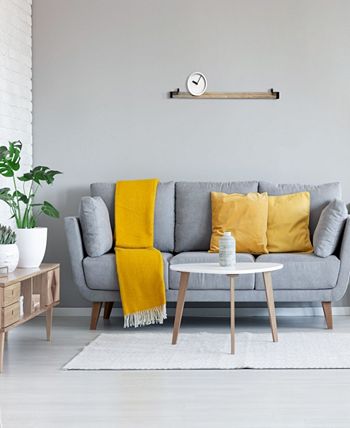 InPlace 36" Wood Industrial Iron Bracket Ledge - Macy's