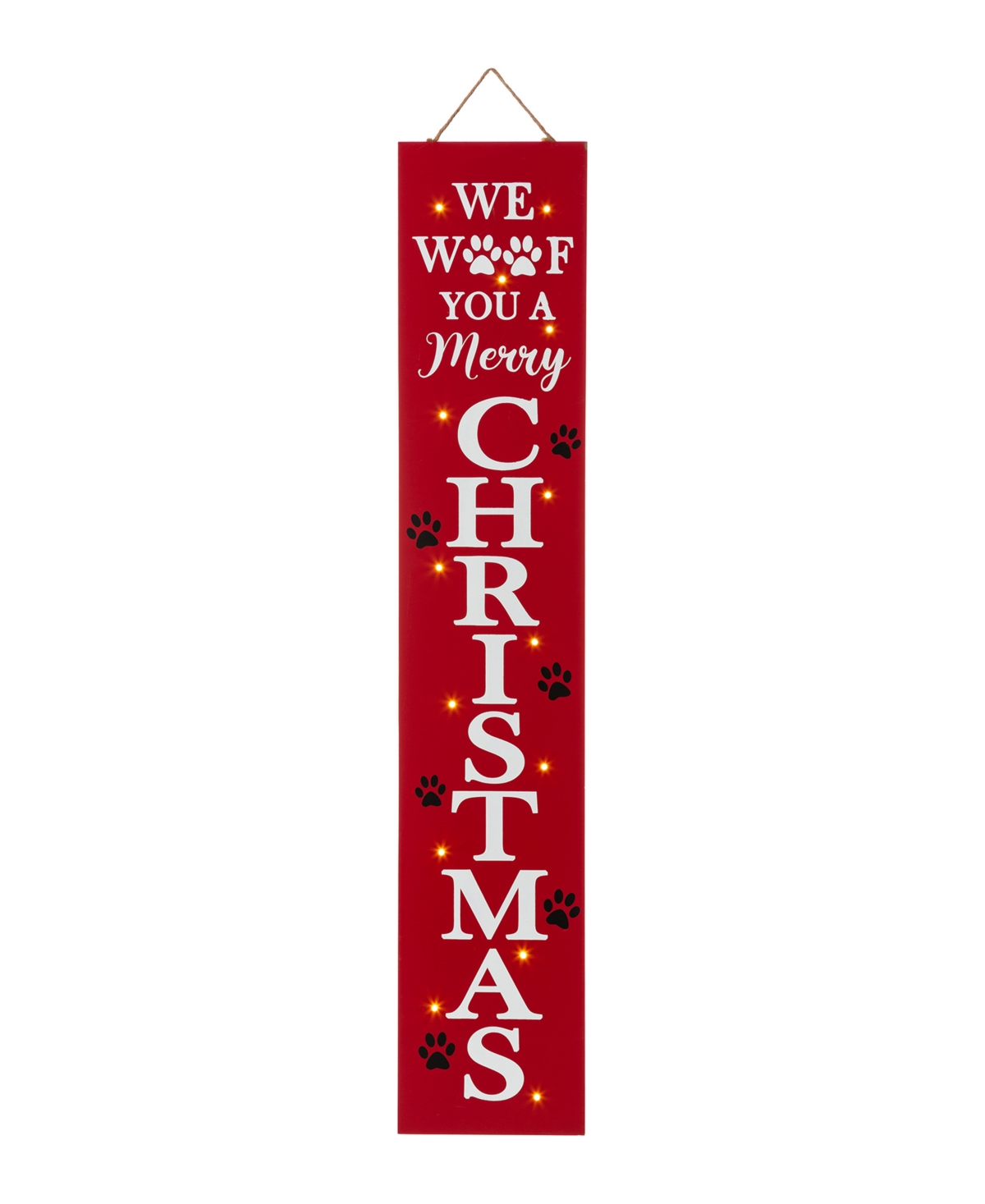 Click here for Glitzhome Lighted Wooden Pet Christmas Porch Sign... prices
