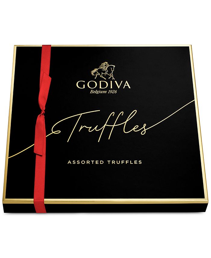 Godiva Signature Chocolate Truffle Gift Box, Red Ribbon, 36 Piece - Macy's