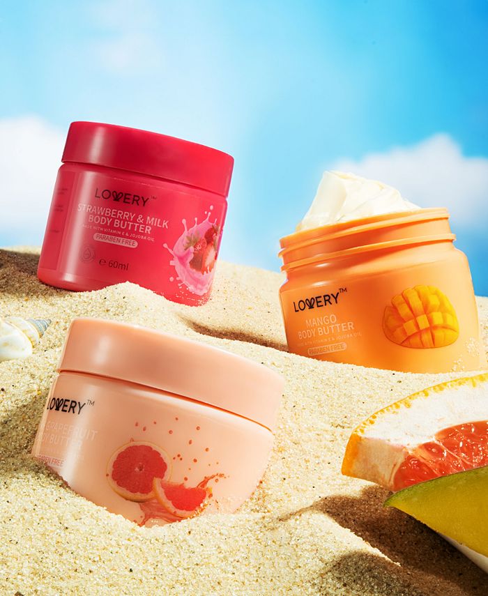 Lovery Pink Grapefruit, Mango, Strawberry Scented Whipped Body Butter ...