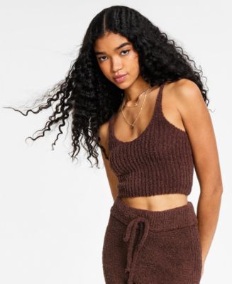 NIA Plush Knit Crop Tank - Macy's