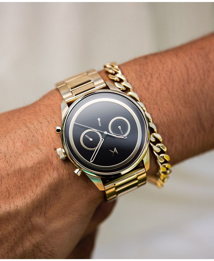 MVMT Men's Powerlane Gold-Tone Bracelet Watch, 47mm - Macy's