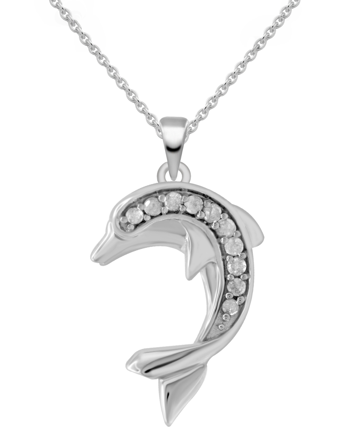 Click here for Diamond Dolphin 18 Pendant Necklace (1/10 ct. t.w.... prices