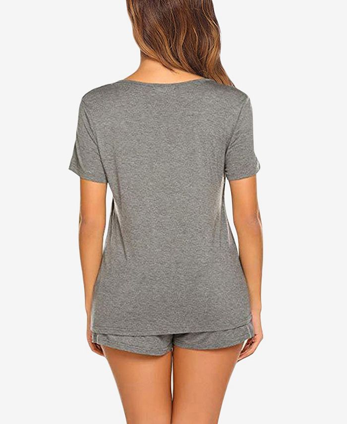 Savi Mom Women's Lima Short Sleeve Maternity Pajama Set, 2 Piece - Macy's