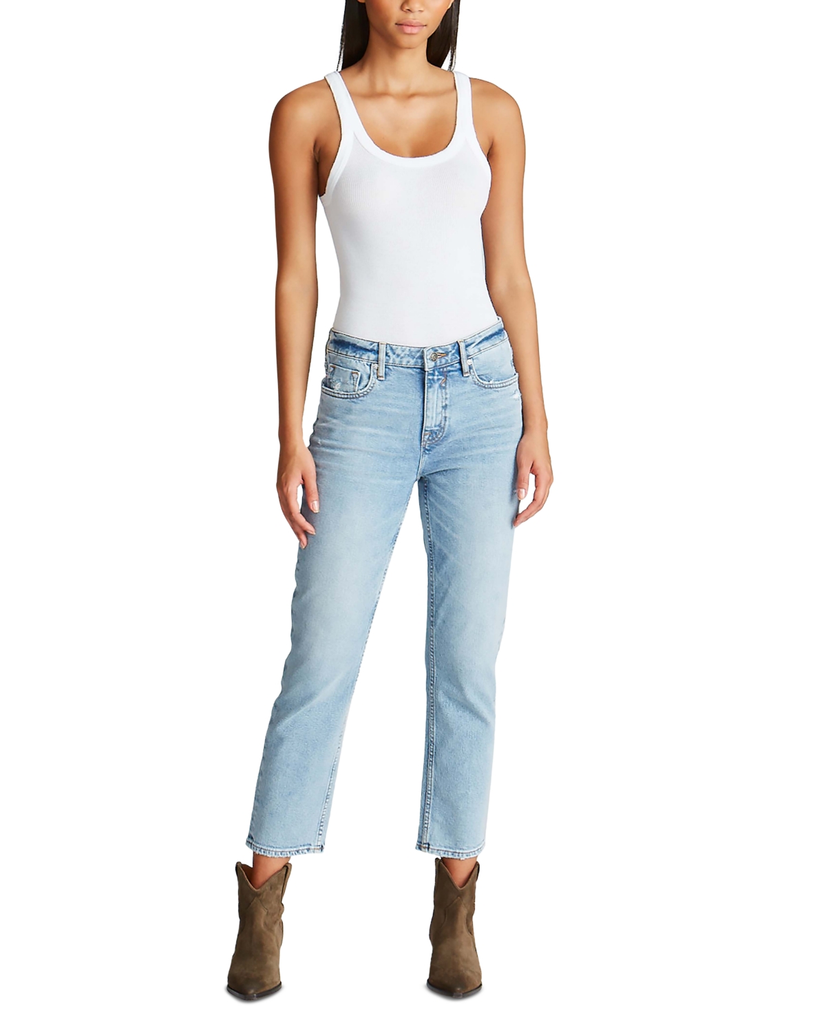 Vigoss Jeans Frankie Slim Straight-leg Jeans In Light Wash | ModeSens