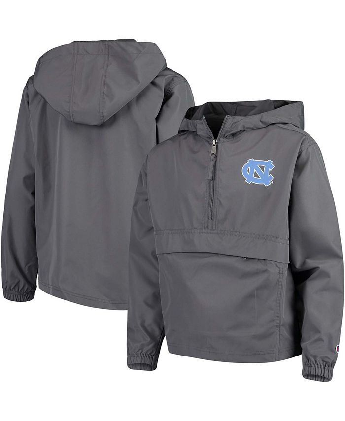 Champion Big Boys Graphite North Carolina Tar Heels Pack Go Windbreaker ...