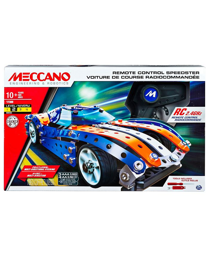 Meccano by Erector, Remote Control Speedster Model Vehicle Building Set ...