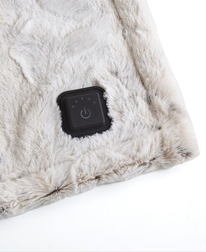 Beautyrest Zuri Electric Faux-Fur Wrap, 64" x 50" - Macy's