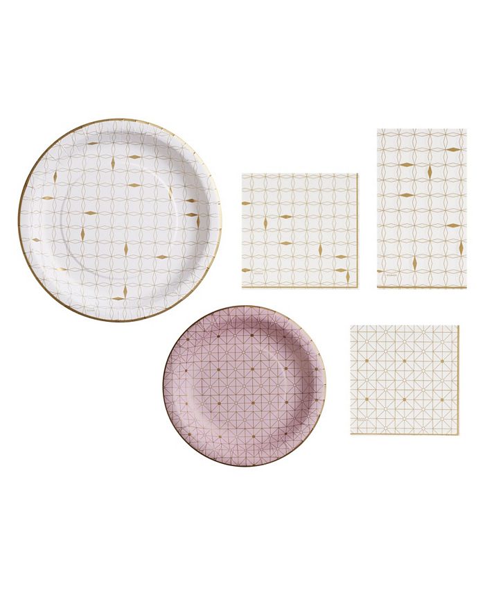 CR Gibson Signature Lenox Trianna Paper Plate Set, 72 Pieces - Macy's