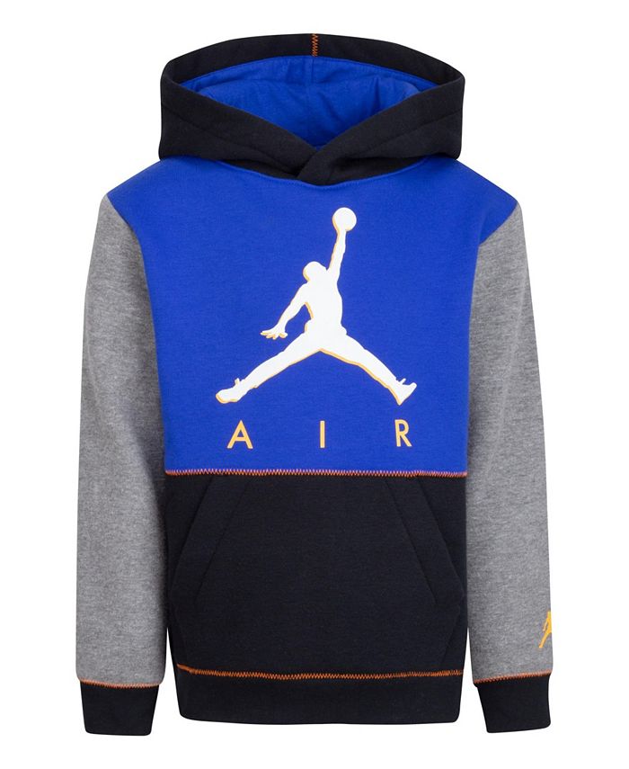 Jordan Big Boys Fleece Color-Blocked Pullover Hoodie - Macy's