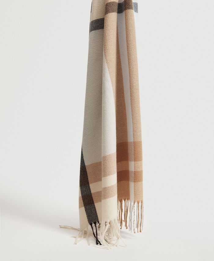 MANGO Women's Fringes Knit Scarf - Macy's