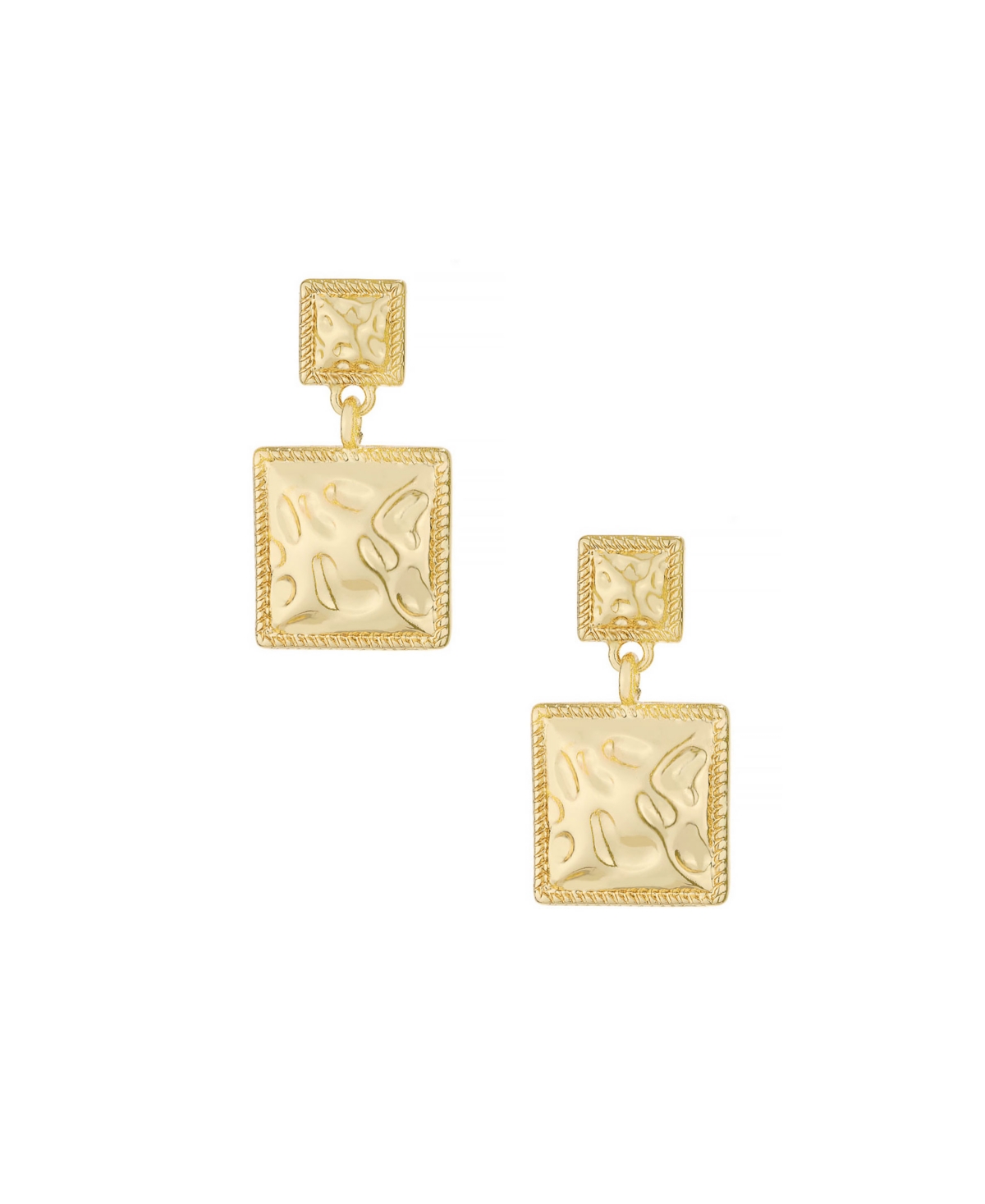 Click here for Ettika Double Square Statement Earrings - Gold-Pla... prices