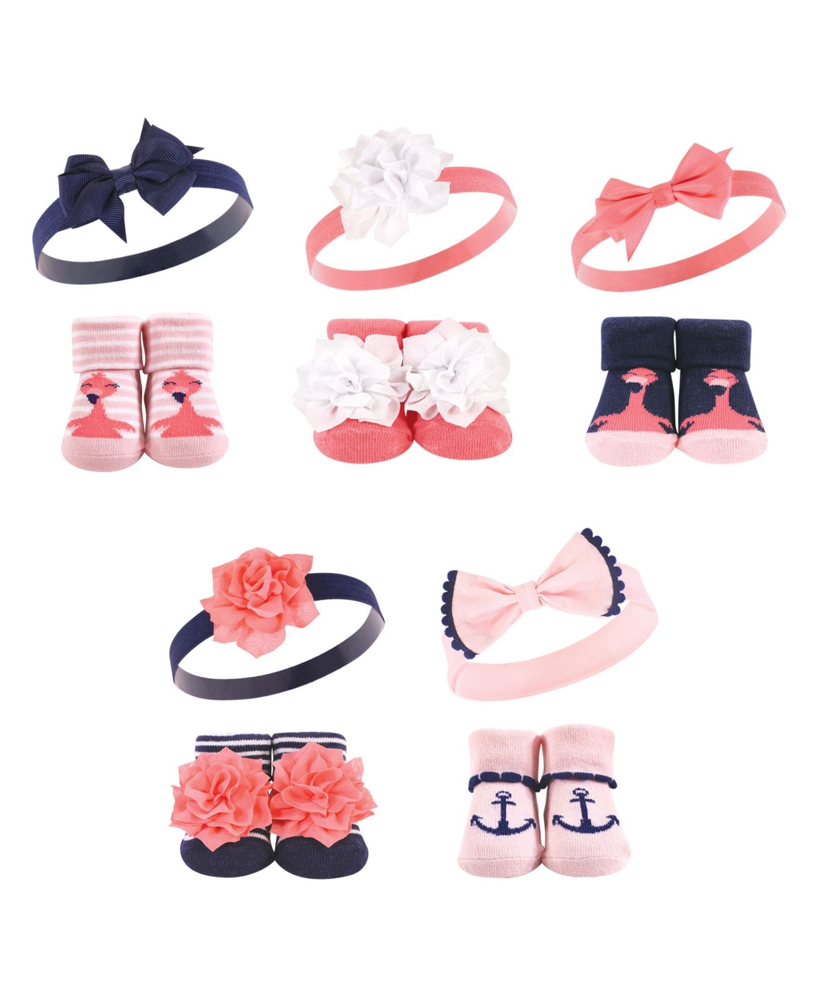 Click here for Hudson Baby Baby Girls 10Pc Headband and Socks Set... prices