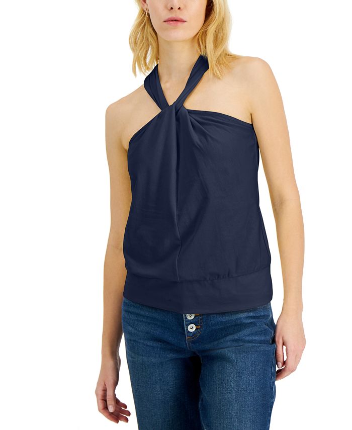 INC International Concepts Twist Halter Top, Created for Macy's - Macy's