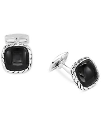 EFFY® Men's Tiger Eye Cufflinks in Sterling Silver (Also in Black Agate ...