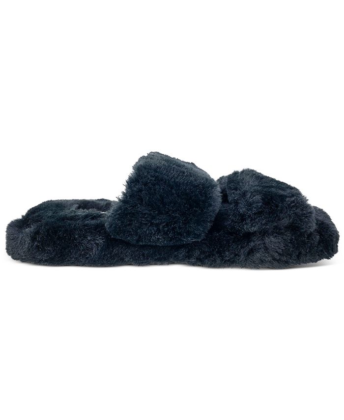 Chinese Laundry Women's Plush Two-Band Faux Fur Slippers & Reviews ...