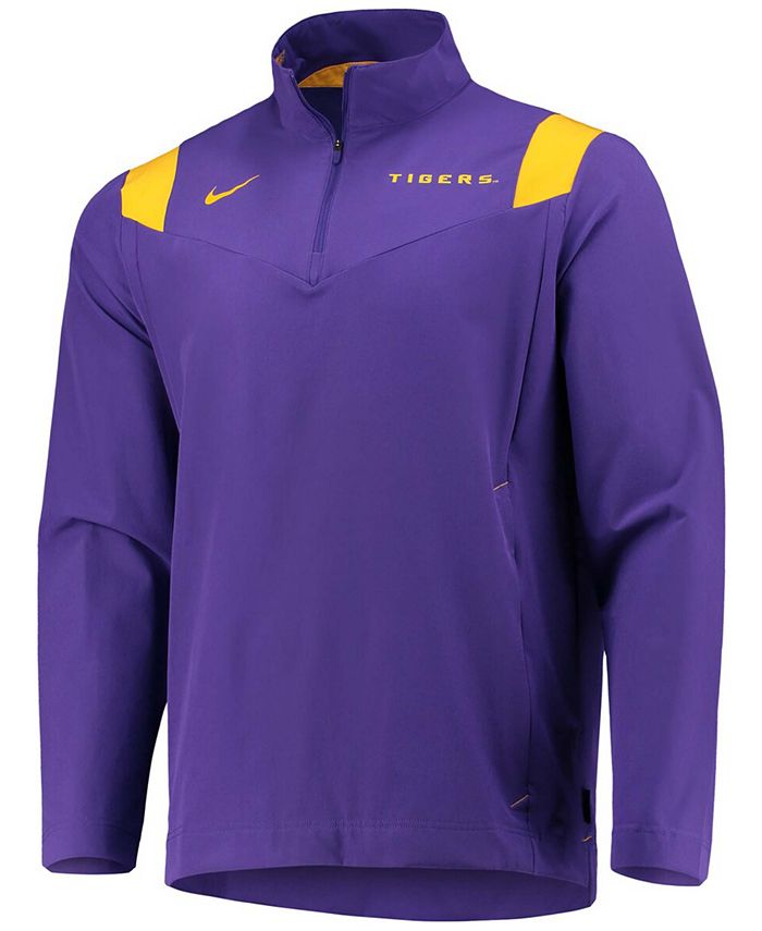 Nike Men's Purple LSU Tigers 2021 Team Coach Quarter-Zip Jacket - Macy's
