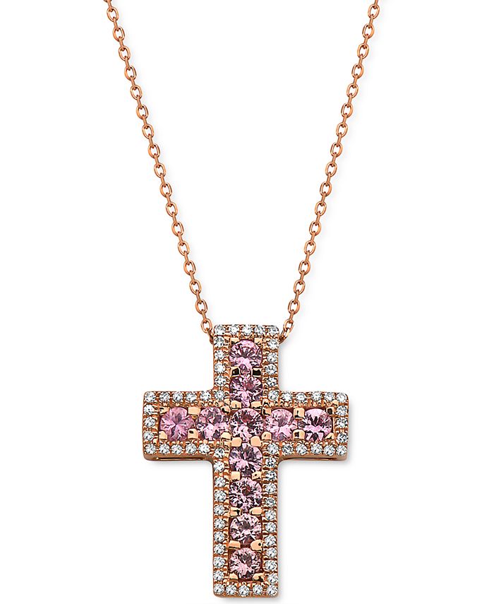 EFFY Collection EFFY® Pink Sapphire (7/8 ct. t.w.) & Diamond (1/5 ct. t ...