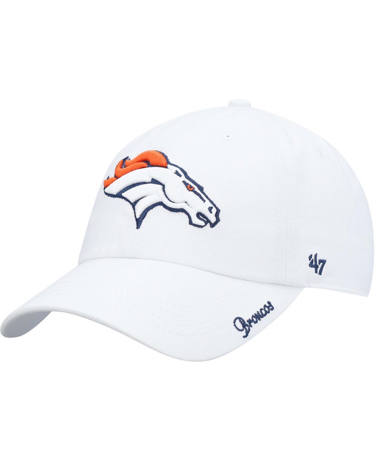Click here for Womens White Denver Broncos Miata Clean Up Logo Ad... prices