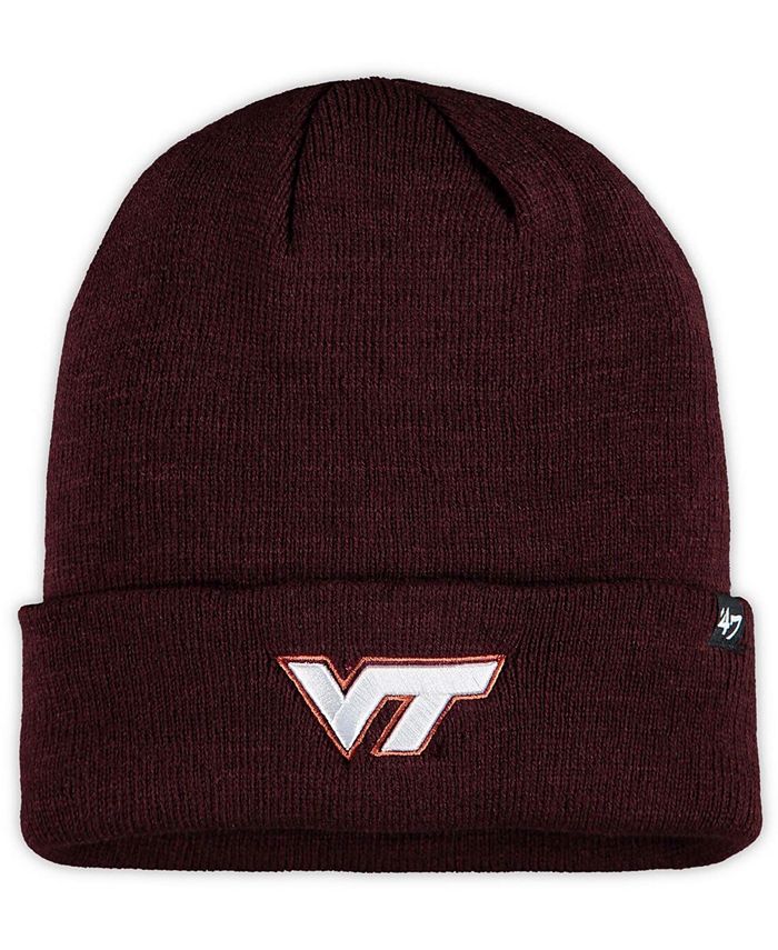'47 Brand Men's Maroon Virginia Tech Hokies Raised Cuffed Knit Hat - Macy's