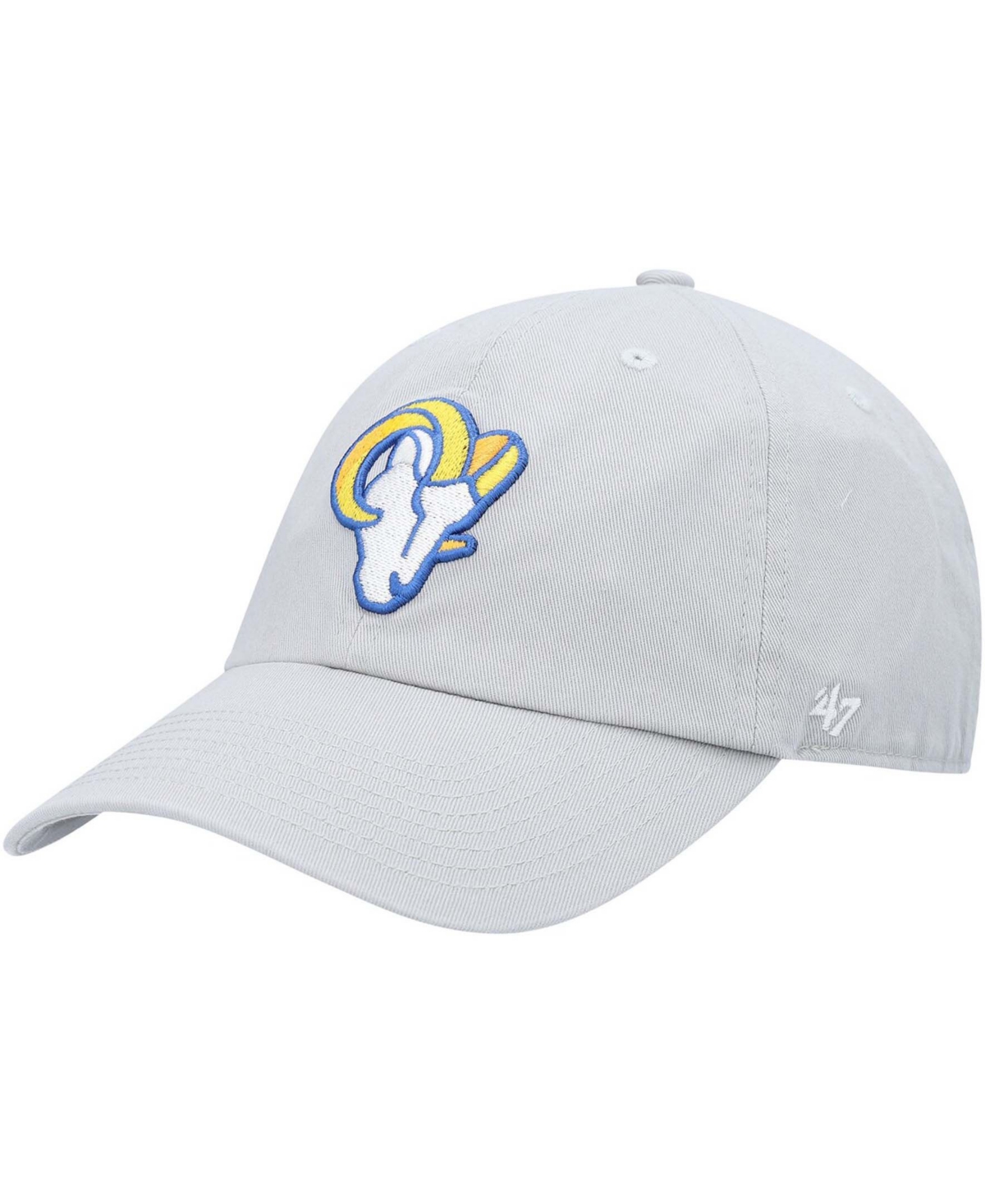 Click here for Mens Gray Los Angeles Rams Logo Clean Up Adjustabl... prices