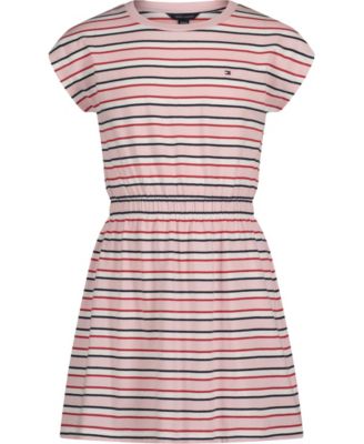 Tommy Hilfiger Toddler Girls Striped Cinched T-shirt Dress - Macy's