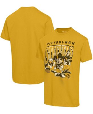 Men's Gold-Tone Pittsburgh Steelers Disney Mickey Huddle T-shirt - Macy's