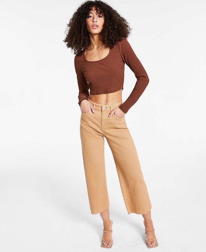 Bar III Ribbed Bodycon Top, Created for Macy's - Macy's