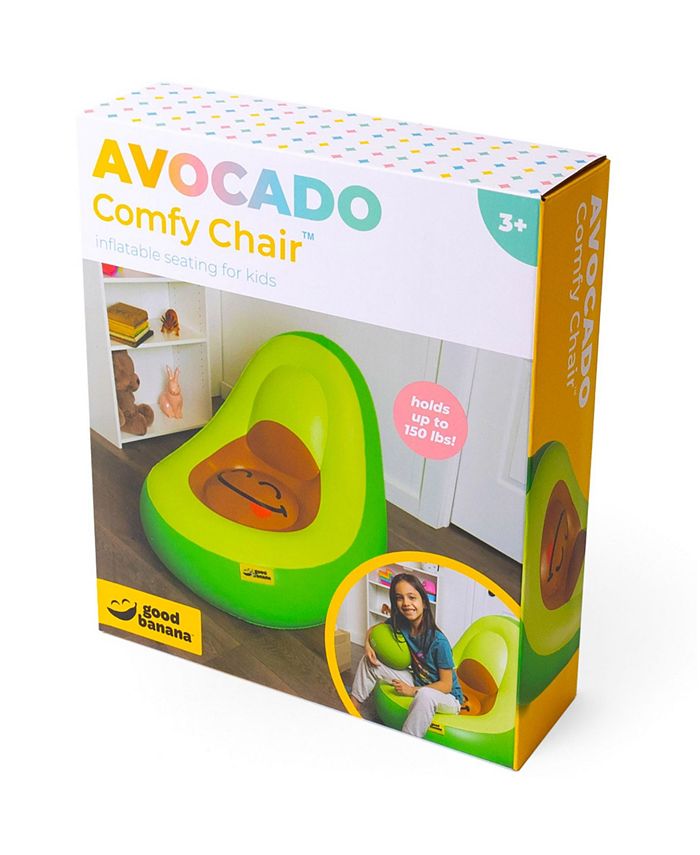Flat River Group Good Banana Avocado Comfy Inflatable Chair for Kids ...