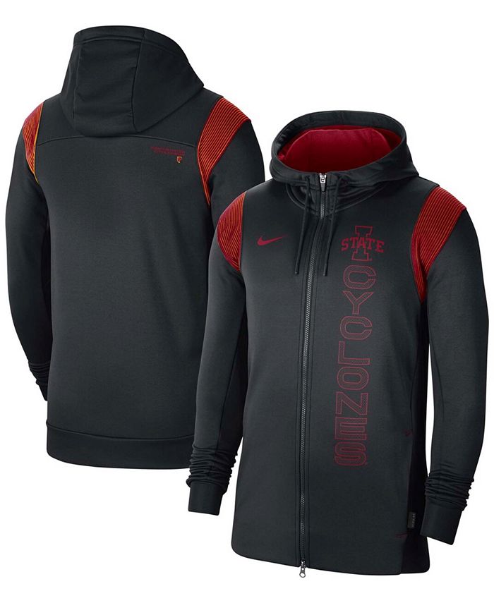 Nike Men's Black Iowa State Cyclones 2021 Sideline Performance Full-Zip ...