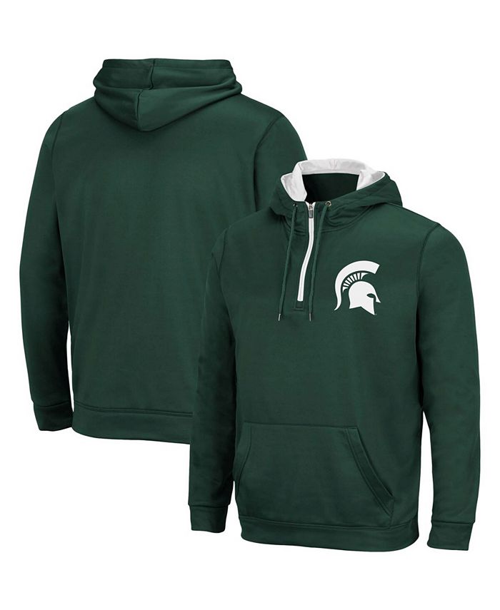 Colosseum Men's Green Michigan State Spartans Harbor Quarter-Zip Hoodie ...