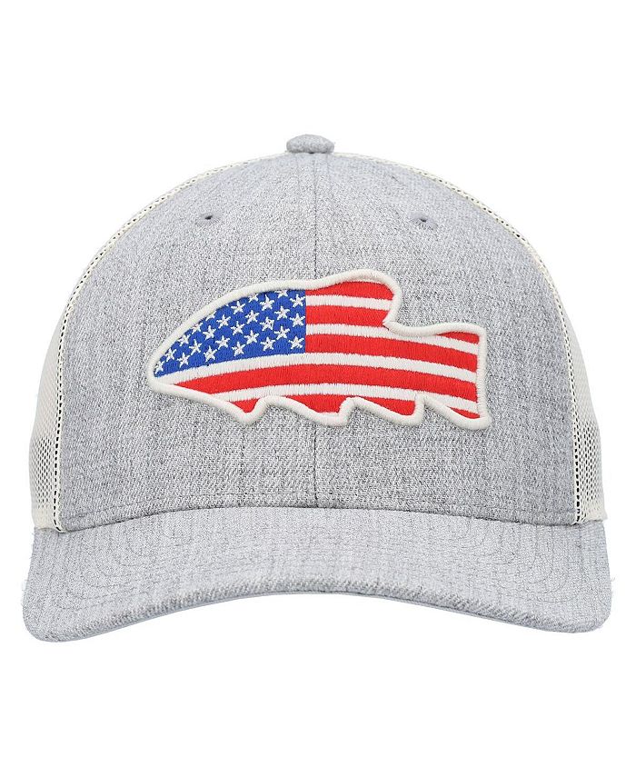 Local Crowns Men's Heathered Gray USA Fish Collection Trucker Snapback ...