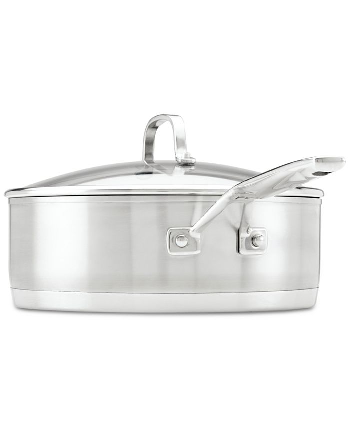 KitchenAid 3-Ply Base Stainless Steel 4.5 Quart Induction Sauté Pan ...