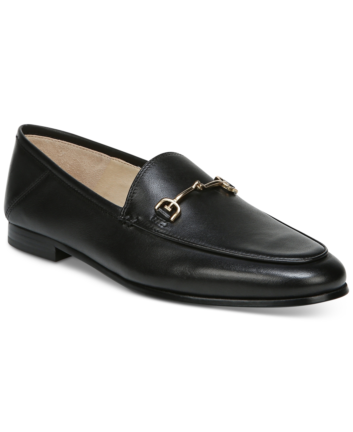 Sam Edelman Womens Loraine Tailored Loafers - Black Leather