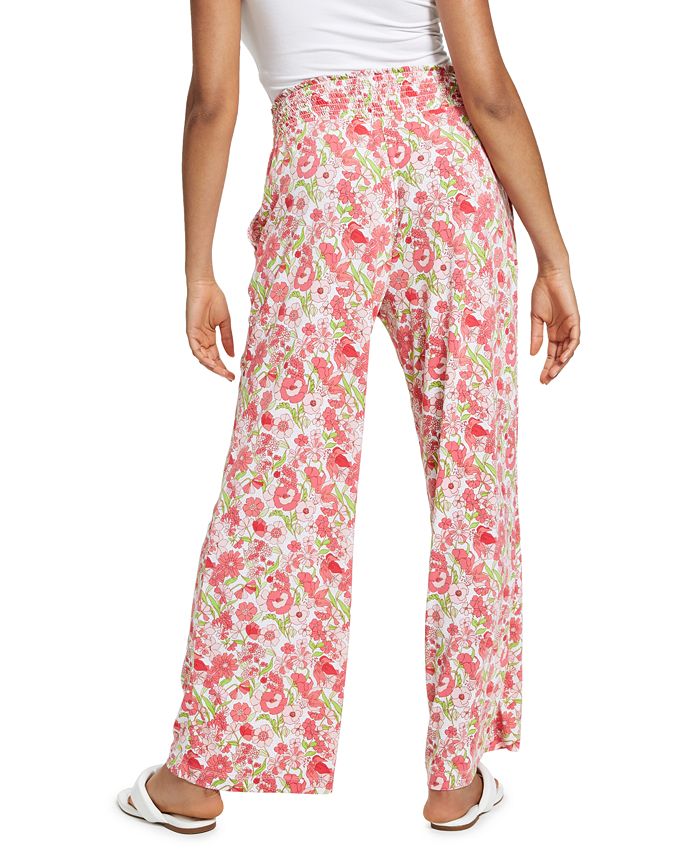 Bar III Women's Printed Wide-Leg Pants, Created for Macy's - Macy's