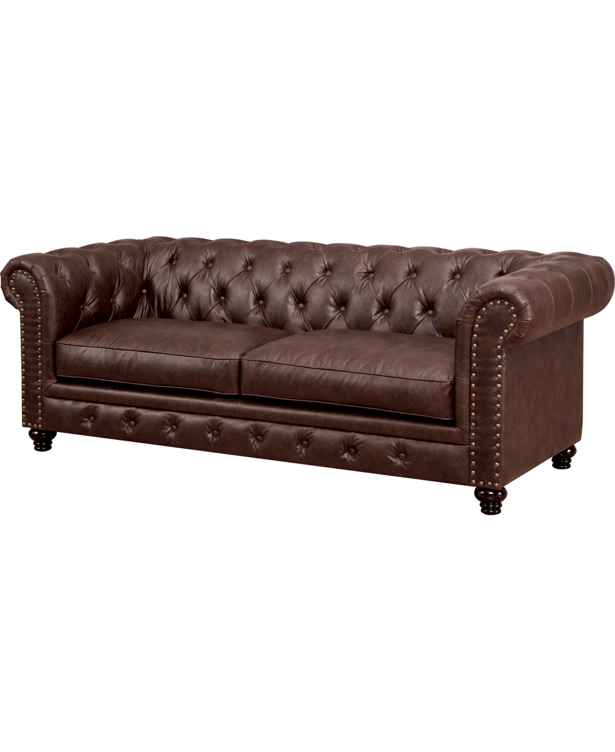 Click here for Agrid Tufted Sofa - Brown prices