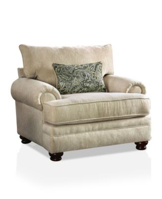 Moruya Recessed Arm Accent Chair - Macy's
