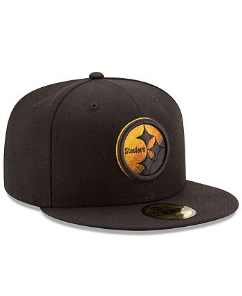 New Era Men's Black Pittsburgh Steelers Color Dim 59FIFTY Fitted Hat ...