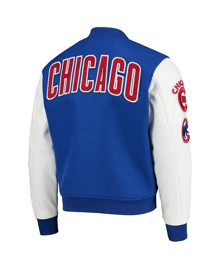 Pro Standard Men's Royal, White Chicago Cubs Varsity Logo Full-Zip ...