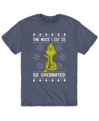 Men's Dr. Seuss The Grinch Nice Is Overrated T-shirt - Macy's