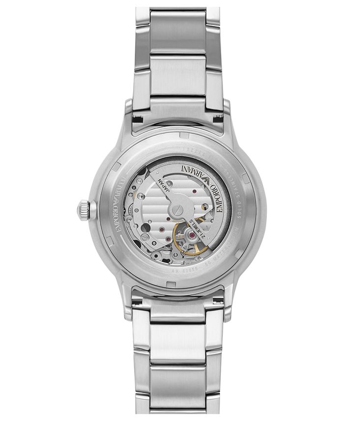 Emporio Armani Men's Automatic Stainless Steel Bracelet Watch 43mm - Macy's
