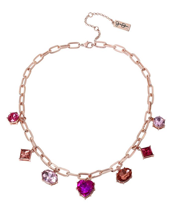 Jessica Simpson Stone Charm Necklace - Macy's