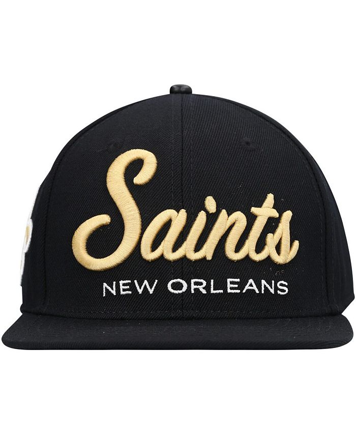Pro Standard Men's Black New Orleans Saints Script Wordmark Snapback ...
