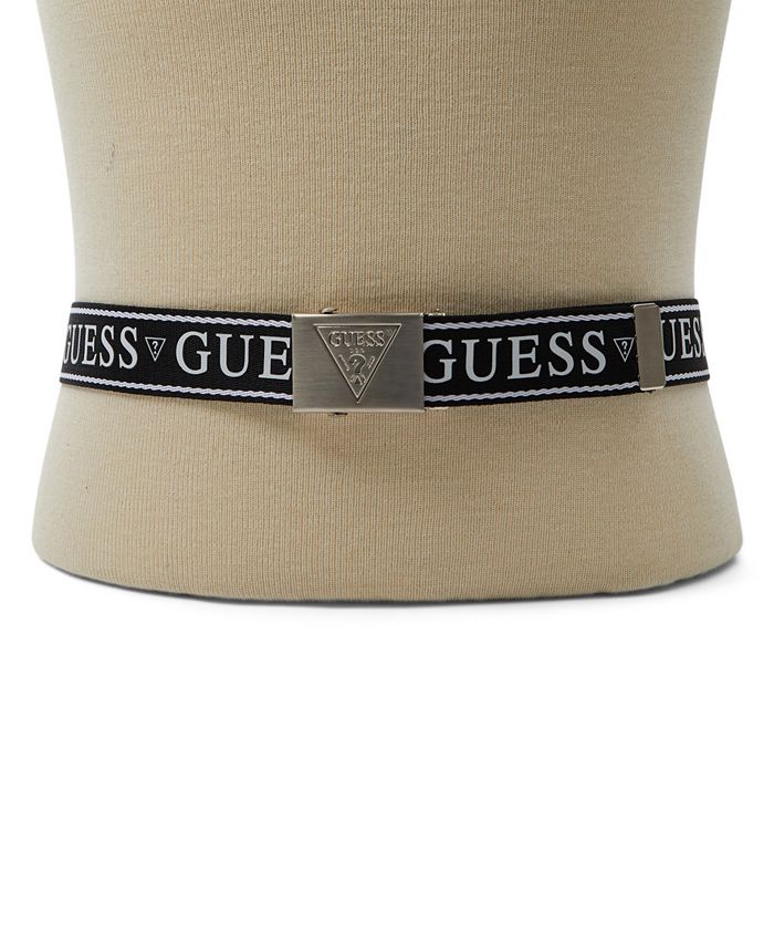 GUESS Men's Cut-to-fit Printed Casual Web Belt - Macy's